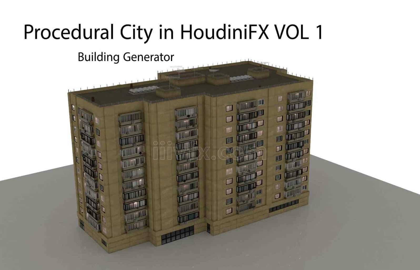 Houdini程序化建筑房屋大楼生成器教程FX VOL 1【专业国产翻译】 - B站/公众号:特效向