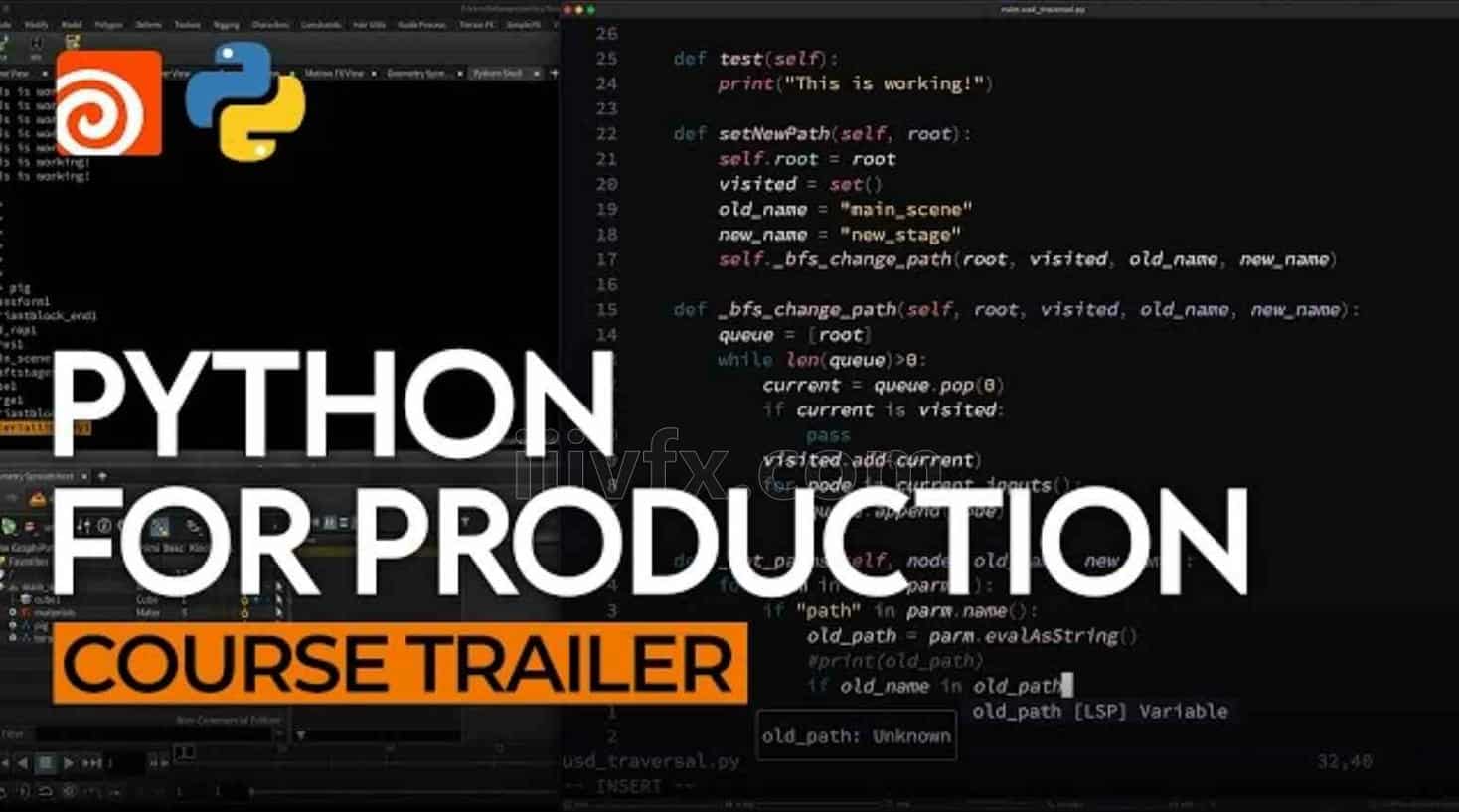 [已取消加密]Houdini中用于生产的专业VFX编码核心课程Python For Production In Houdini - B站/公众 ...