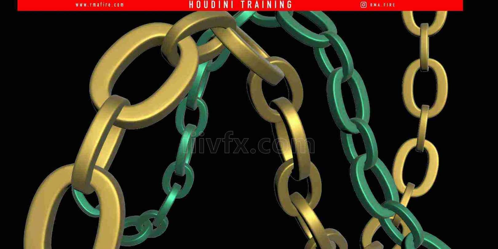 在Houdini中创建铁链hip工程文件Create chains in Houdini - B站/公众号:特效向