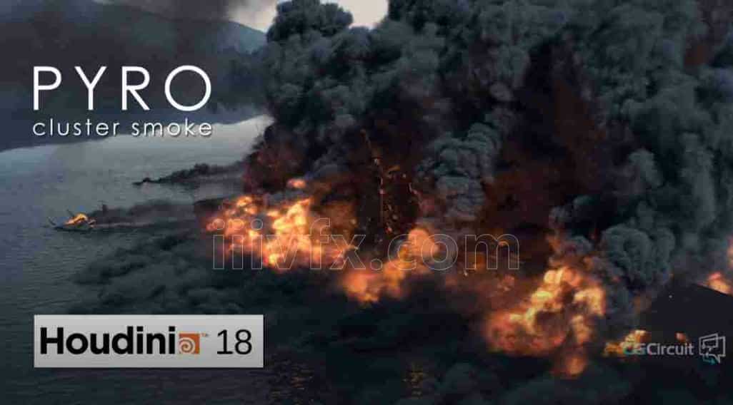 第42篇 Houdini 18轮船爆炸：Pyro分布解算技术Pyro: cluster smoke - B站/公众号:特效向