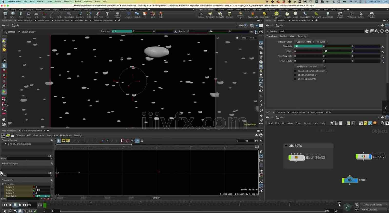 Houdini和MOPs中的高级程序糖果爆炸hip工程 Jelly Beans Explosion: Advanced Procedural ...