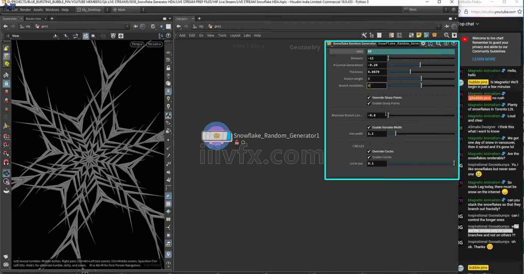 Houdini圣诞树植物生长雪花飘舞DHA Christmas Tree Generator HDA Teaser - B站/公众号:特 效 向