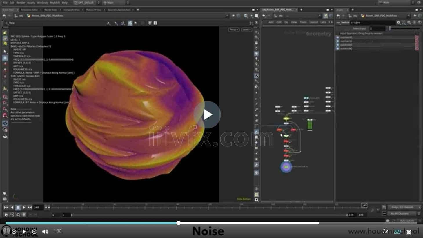 Houdini学校教程Noise噪波高级教程houdini.school HS217 noise - B站/公众号:特效向