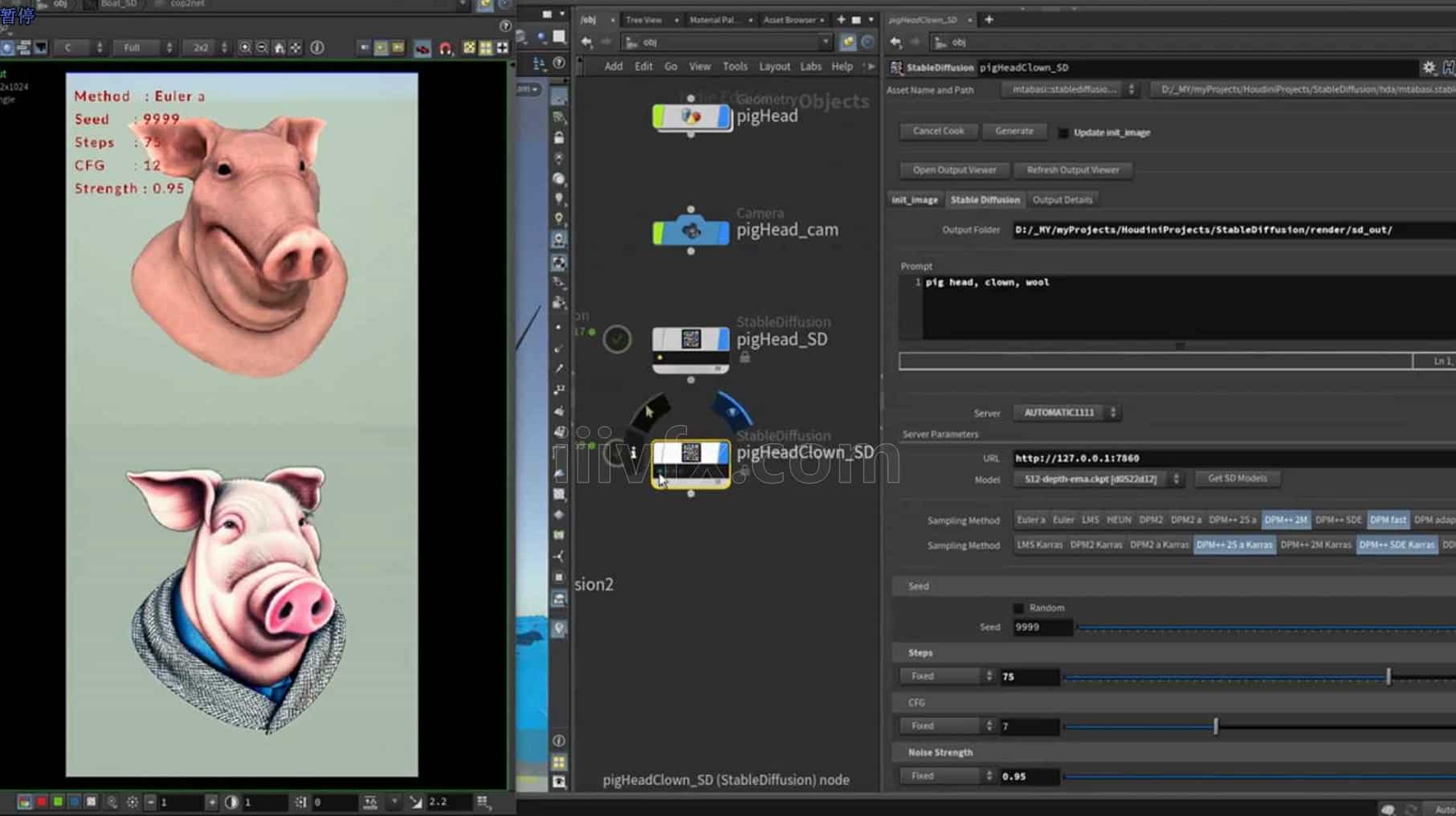 Houdini模型直接用AI生成图像的免费工具2.0发布 - B站/公众号:特效向