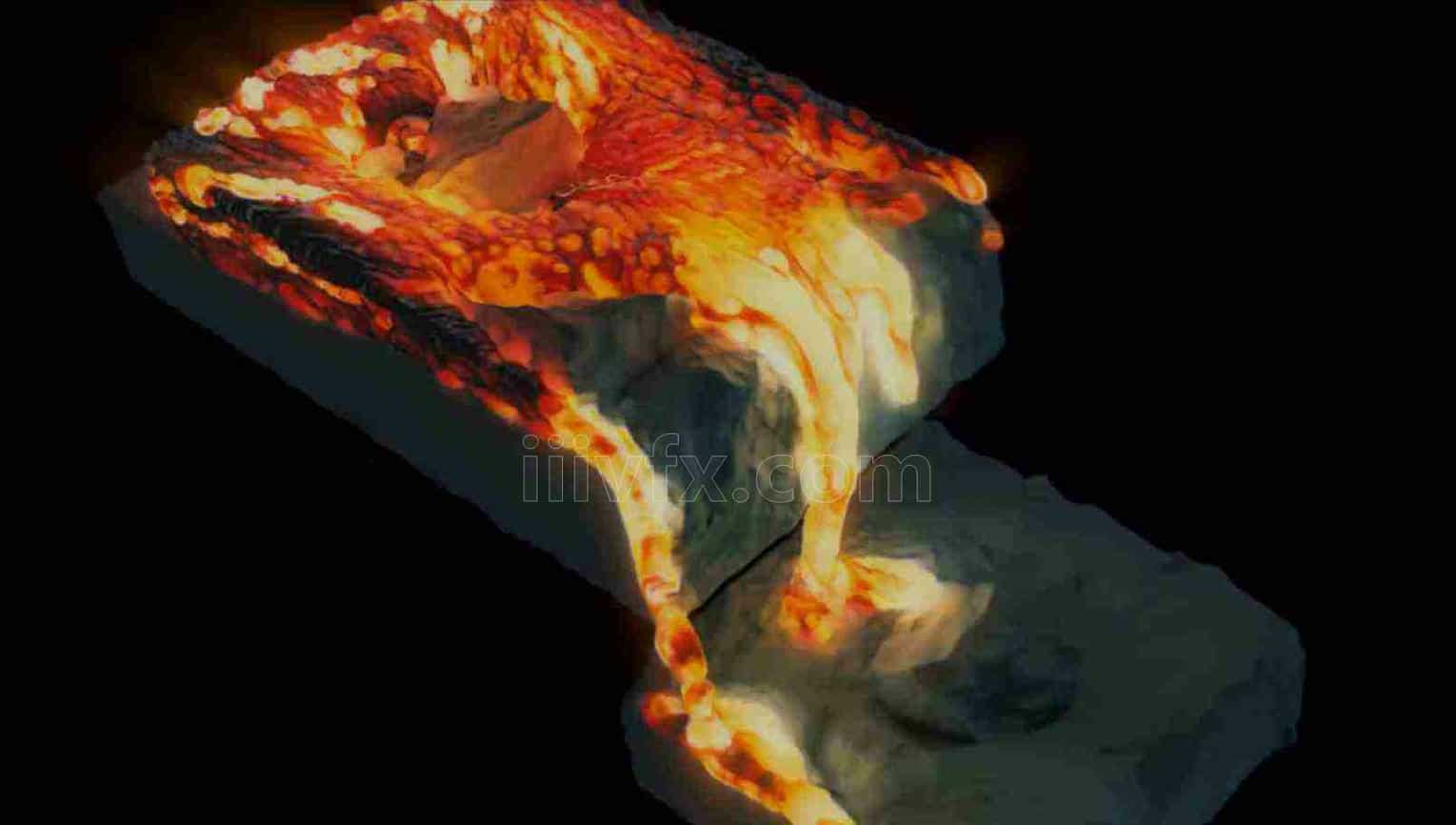 Houdini流体岩浆效果hip工程E 文件Lava Simulation - Houdini + [ HIP File ] - B站/公众号:特效向