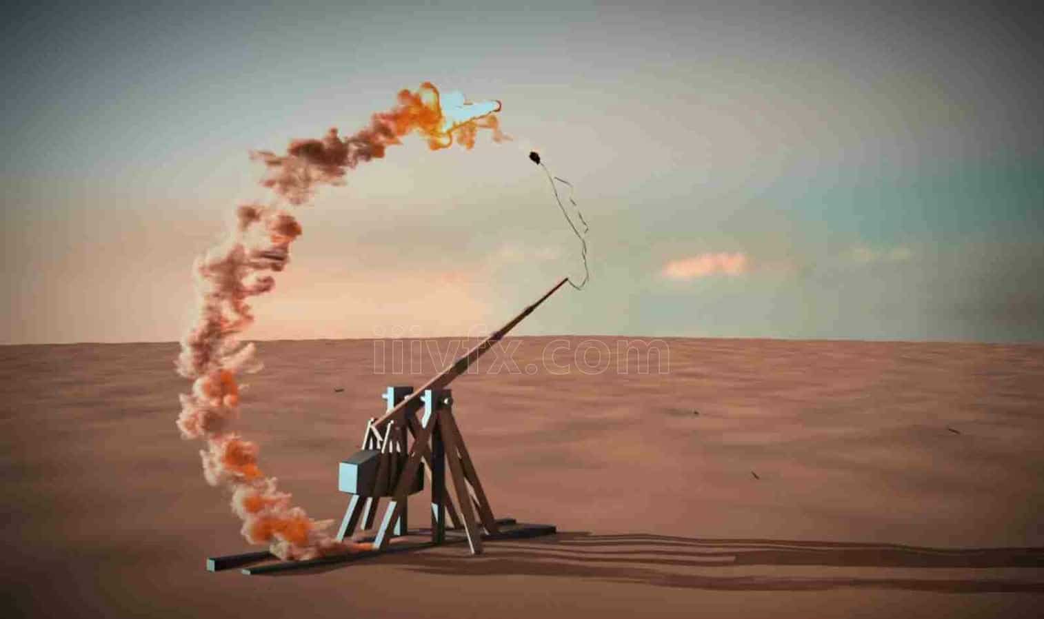Houdini 火焰球投掷器hip工程RBD圆锥扭曲约束、Vellum和Pyro模拟Flame ball Thrower: RBD, Cone ...