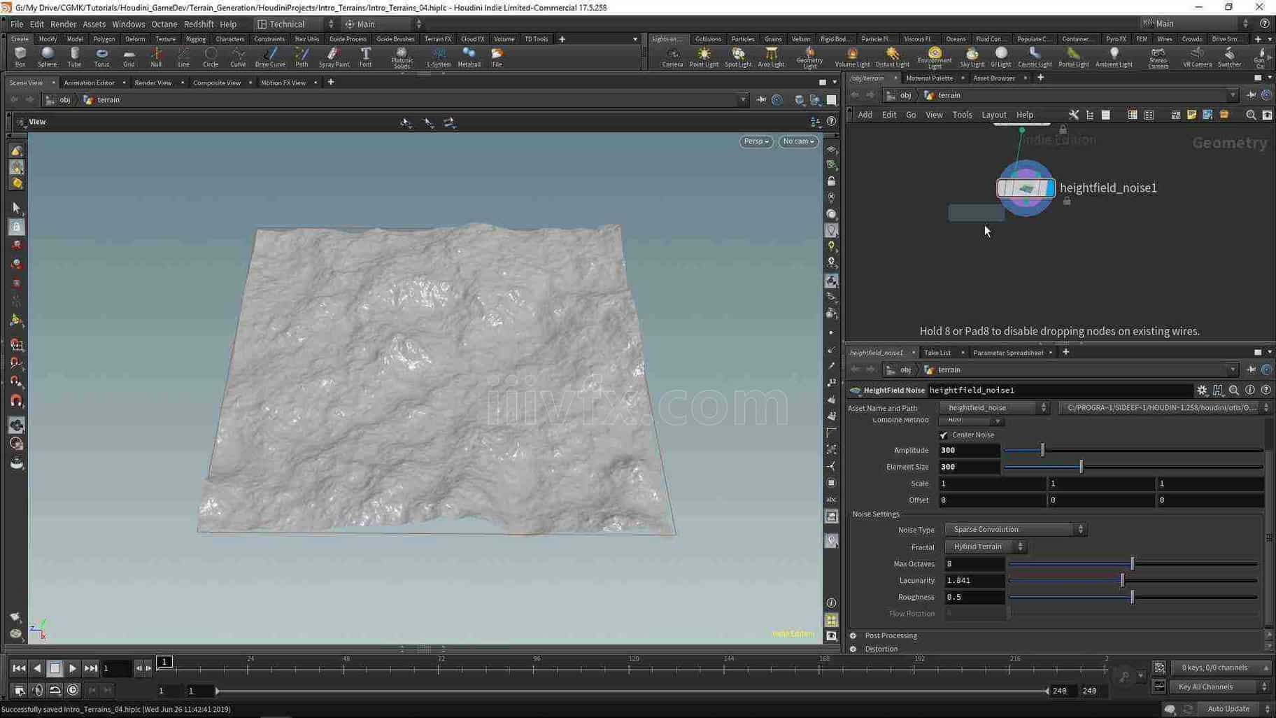 houdini和虚幻创建地形Intro to Terrains in Houdini and Unreal - B站/公众号:特效向