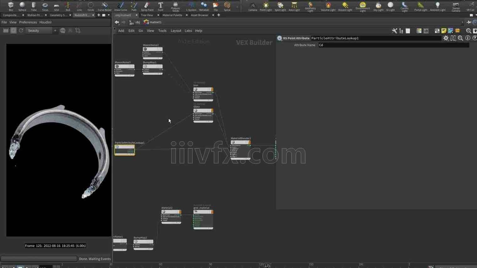 houdini戒指流体冰生长VDB Point Growth - B站/公众号:特效向