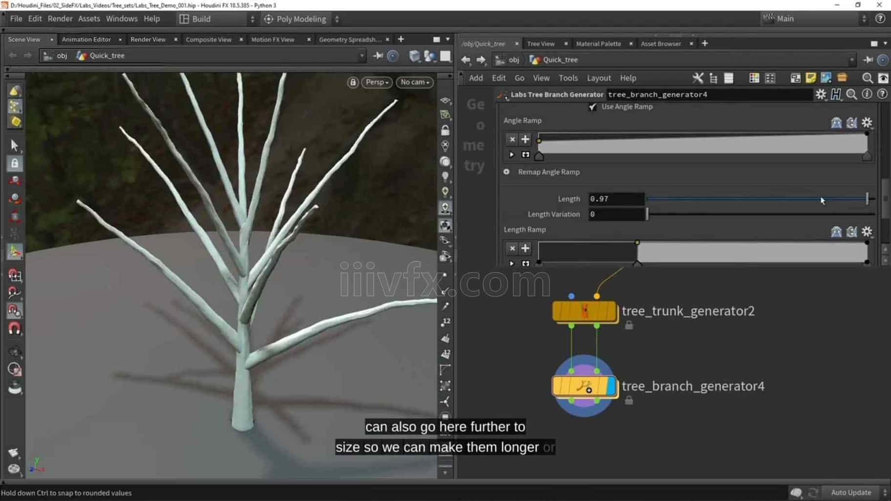 SideFX工具包：树生成器Tree Generator - B站/公众号:特效向